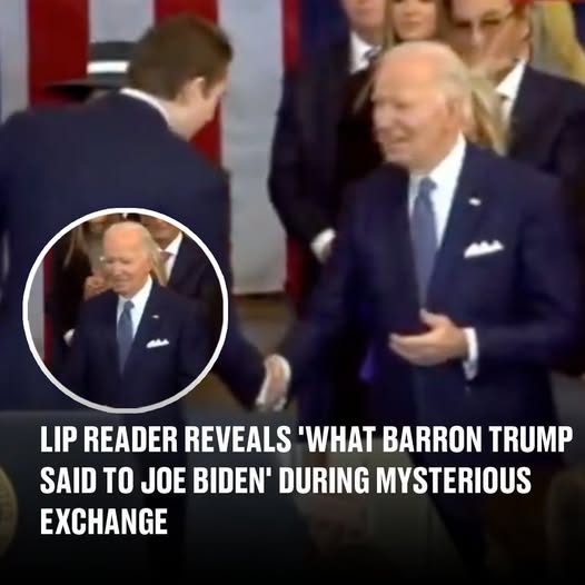 “What Barron Trump Said To Joe Biden” During An Enigmatic Interaction ... “What Barron Trump Said To Joe Biden” During An Enigmatic Interaction ...